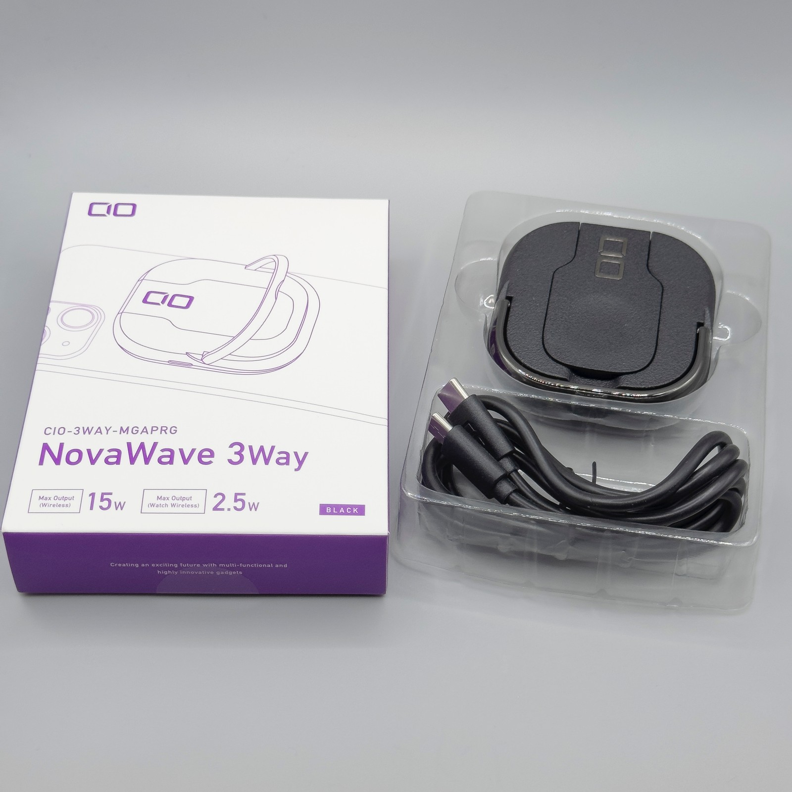 CIO NovaWave 3Way / スマホリングになる3in1充電器 : 狐丸の「これ買ってみました」