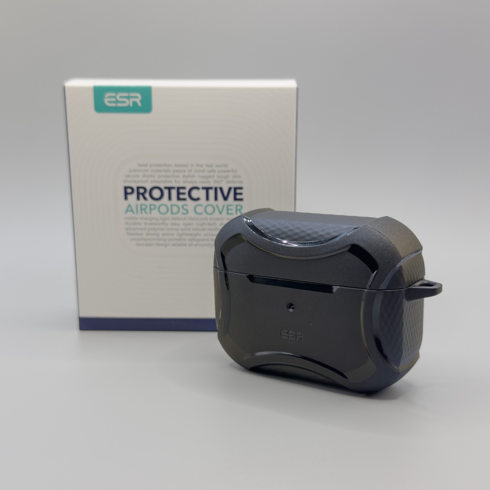 ESR Cyber Armor Tough Case with HaloLock / アウトドア想定の第2世代向けAirPods Proケース ...