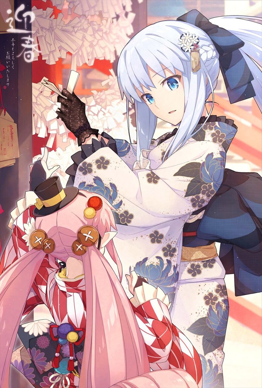 【FGO】SAIPACo.さんの初詣をするモルガン様＆ハベにゃん！！ 二人の晴れ着姿が素敵です！！ : FGOまとめ カルデア速報