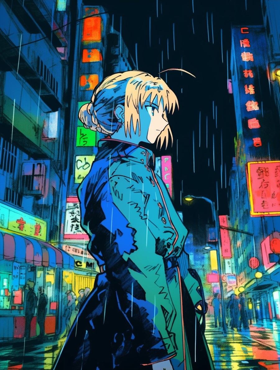 【FGO】夜の街とアルトリアイラスト！！ 現代私服のアルトリア良いですね！！ : FGOまとめ カルデア速報