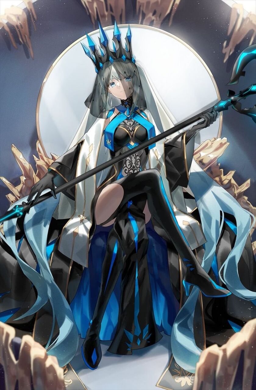 【FGO】冬の女王霊衣のモルガン様イラスト！！ 脚組みモルガン様素敵です！ : FGOまとめ カルデア速報