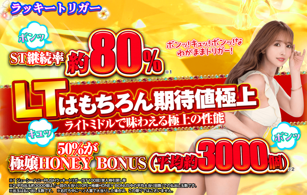 スロ板-RUSH : PLTジューシーハニー極嬢の製品PVが公開！！LTはライトミドルで味わえる極上の性能！！