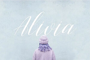 Alivia Script Fontフォント : 無料のフォントまとめ