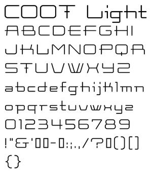 COOT Light フォント : 無料のフォントまとめ