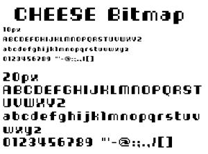 CHEESE Bitmap フォント : 無料のフォントまとめ
