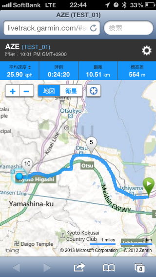 Garmin Edge 810 / LiveTrack テストしてみた* : AZEのBLOG