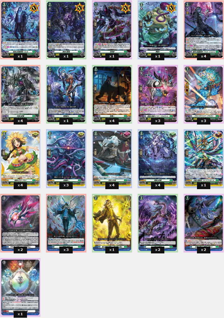 FreedomduoのCardGame : VG-D-BT10 (Official deck list)