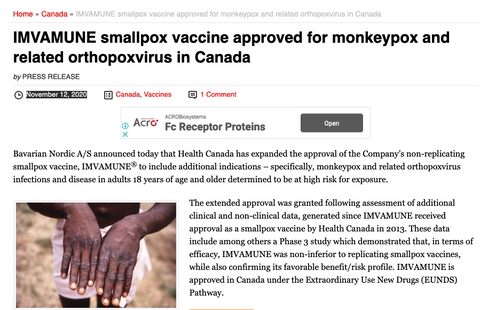 医学部の勉強 分子病理学 : IMVAMUNE smallpox vaccine approved for monkeypox and ...