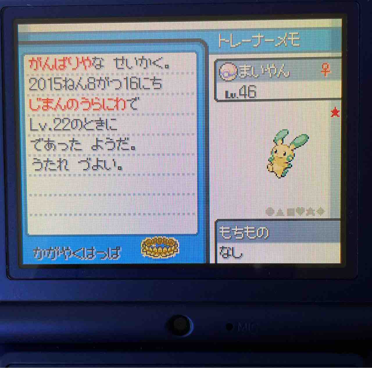 【番外編】ポケモンHGSS・全国図鑑完成！ : 今日はこんな感じ