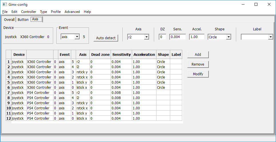 【GIMX】gimx-configで設定ファイルを作成する方法：Game Arena