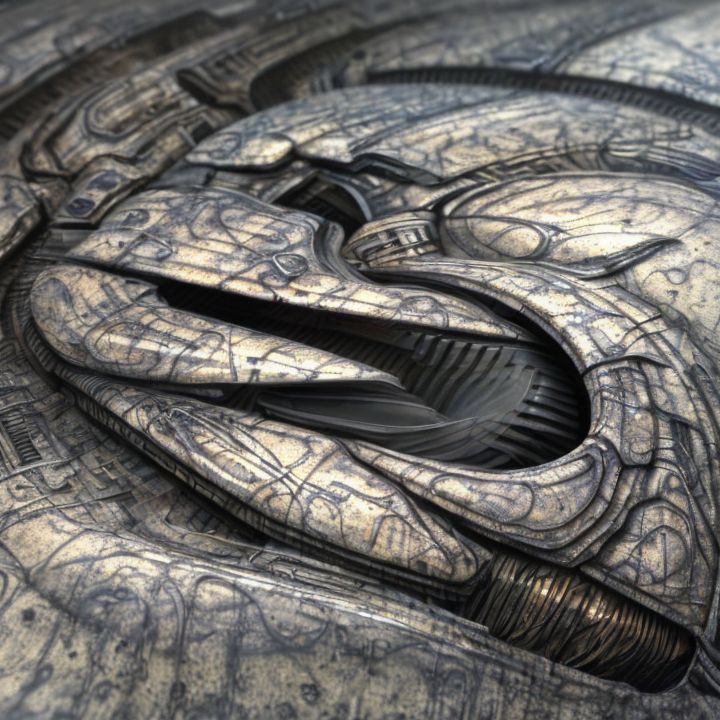 Giger-like decorative pattern 02 : GC's AIArts ビジュアルアーカイブ「GENKAICAT-AIA」