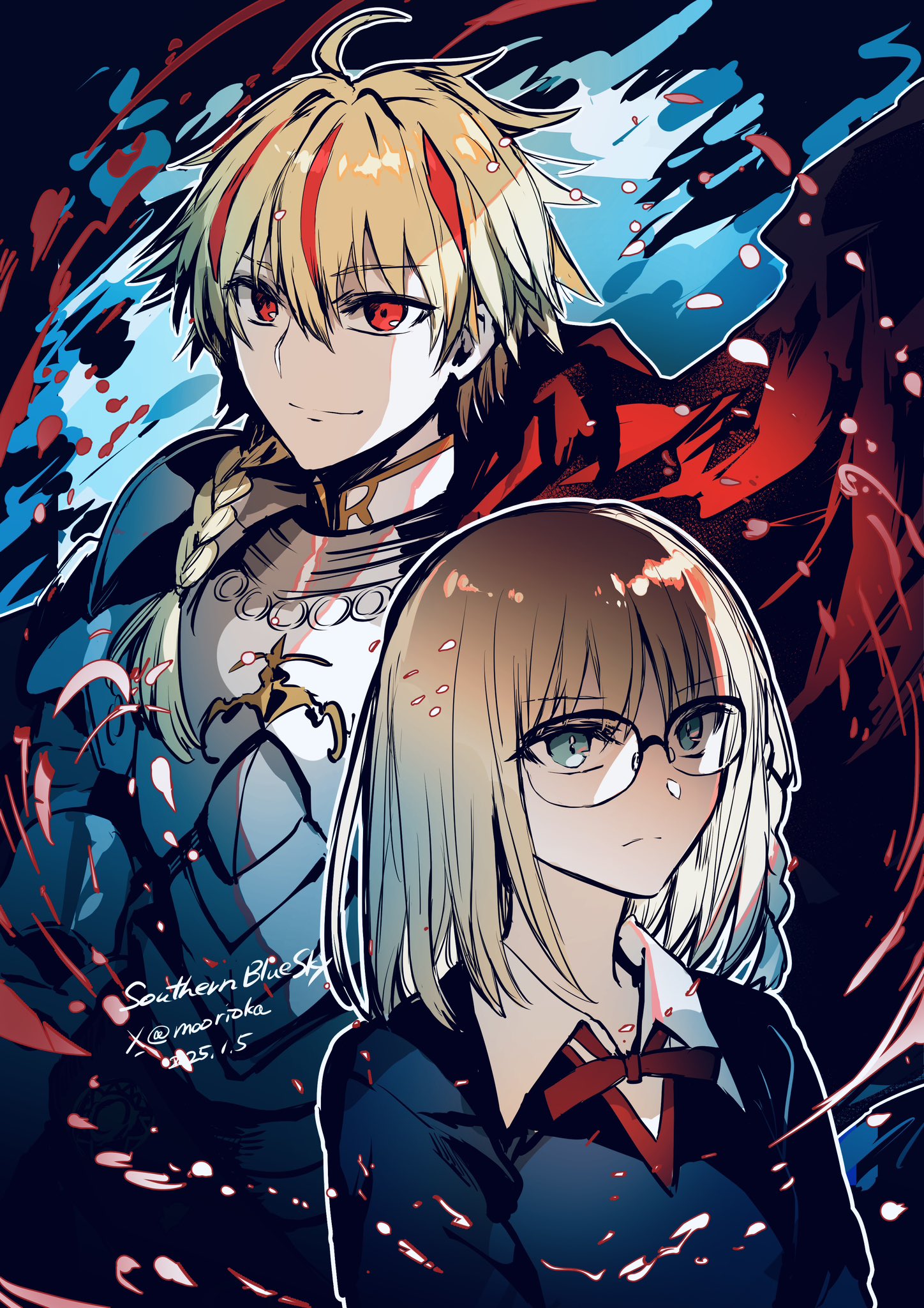 strange Fake 楽しみすぎる2025新年絵。riokaさんの「リチャード1世＆アヤカ・サジョウ」 : ブルーブック