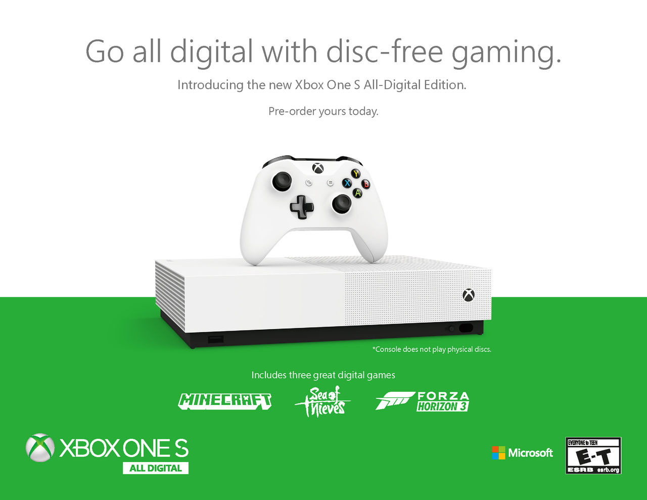 ディスクレス「Xbox One S All-Digital Edition」5月7日発売決定 「Xbox One S」より5000円安く販売 ...