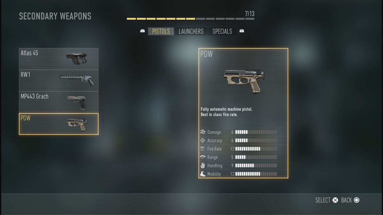 【CoD:AW】26種類のセカンダリー武器をまとめてみたよ : ゲーム攻略のまるはし