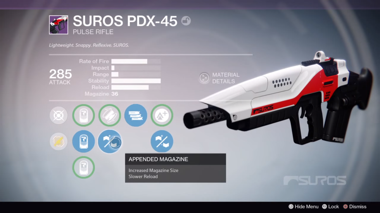 【Destiny】スロスPDX-45 カウンターバランスをつけるとどうなるか？ : ゲーム攻略のまるはし