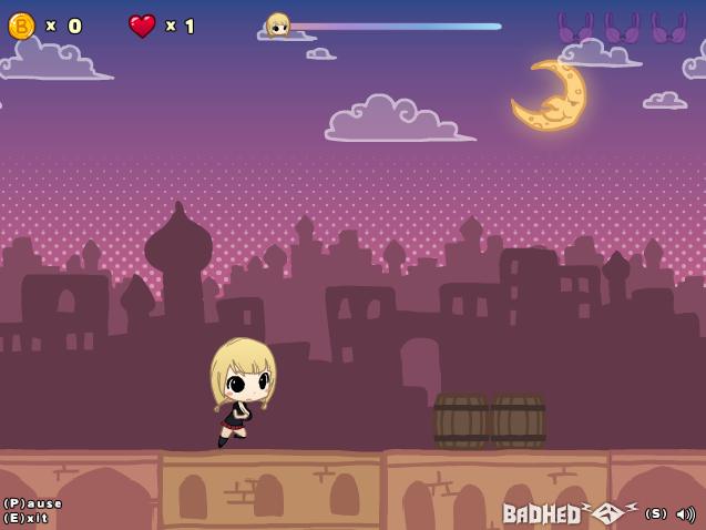 無料ゲーム：GGGAMES : Bazonga Quake / ちょっとHな横スクロールアクションゲーム