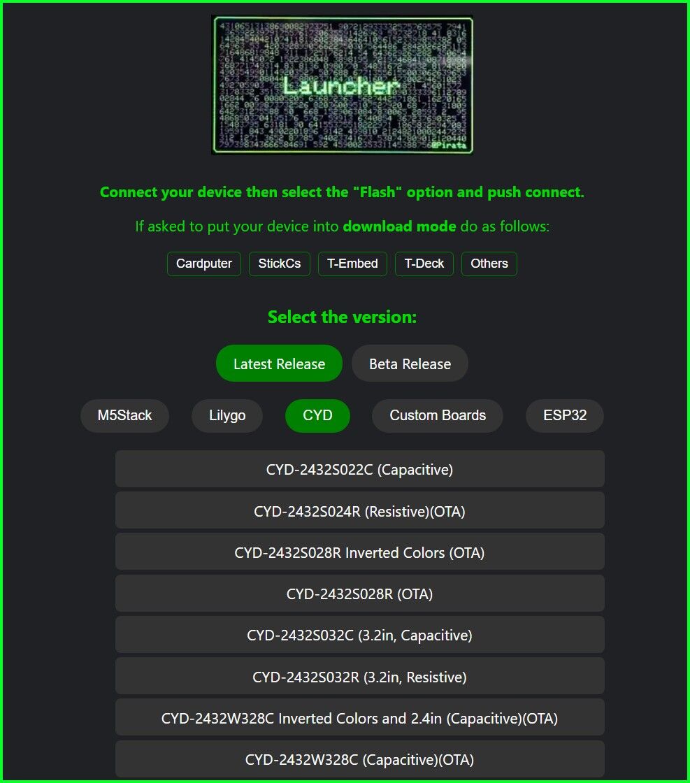 ・JC3248W535C ESP32-4848S040C で「Launcher」を動かしてみた : Skyzoo ヨッシーの備忘録