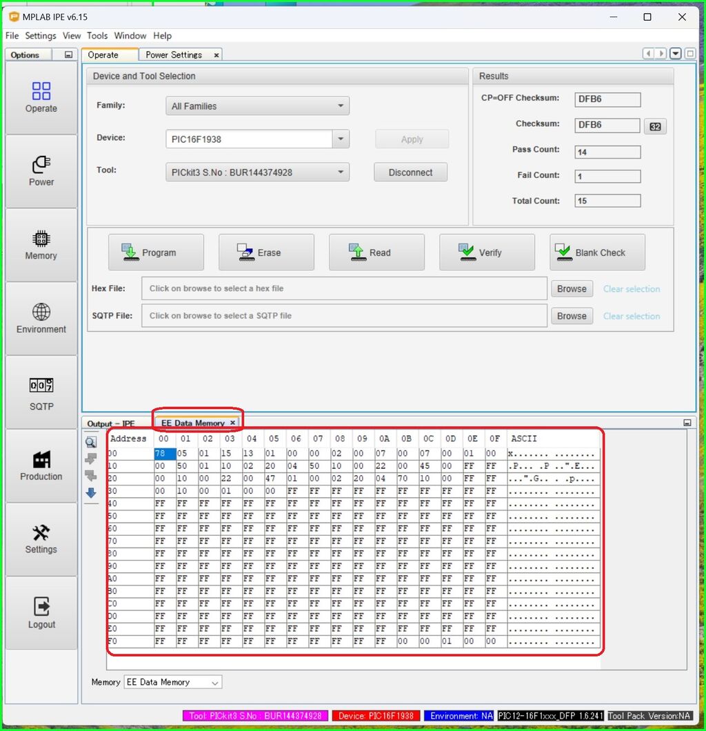 ・ATU-100 へ MPLAB IPE v6.15 で HEXファイル の 書き込み手順 : Skyzoo ヨッシーの備忘録