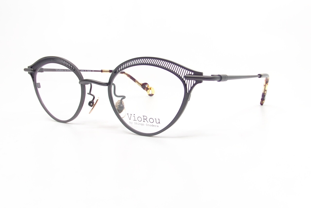 眉ラインを美しく魅せるスリット模様 VioRou Noriko-2 : GILBERT EYEWEAR from 中野ブロードウェイ