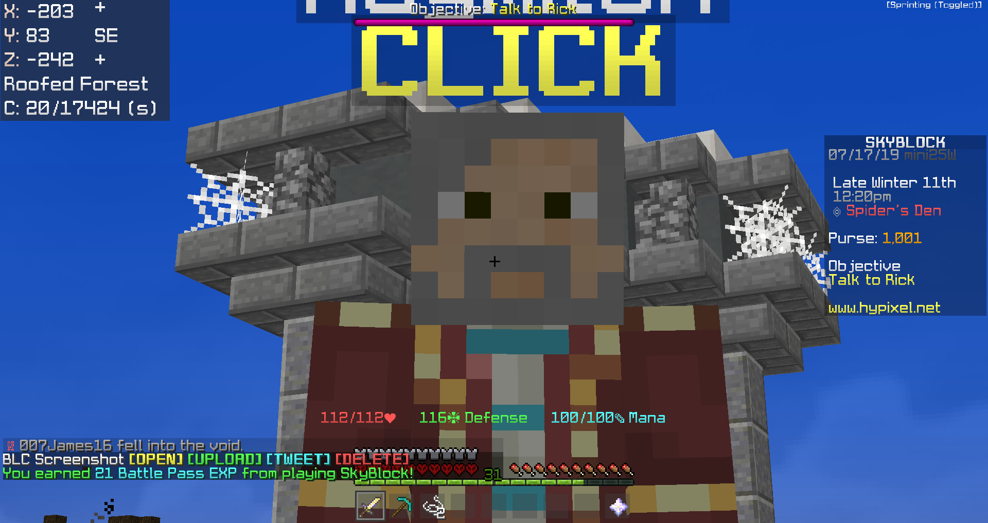 SkyBlock攻略29：Rickを探せ！ : Hypixel SkyBlockの歩き方