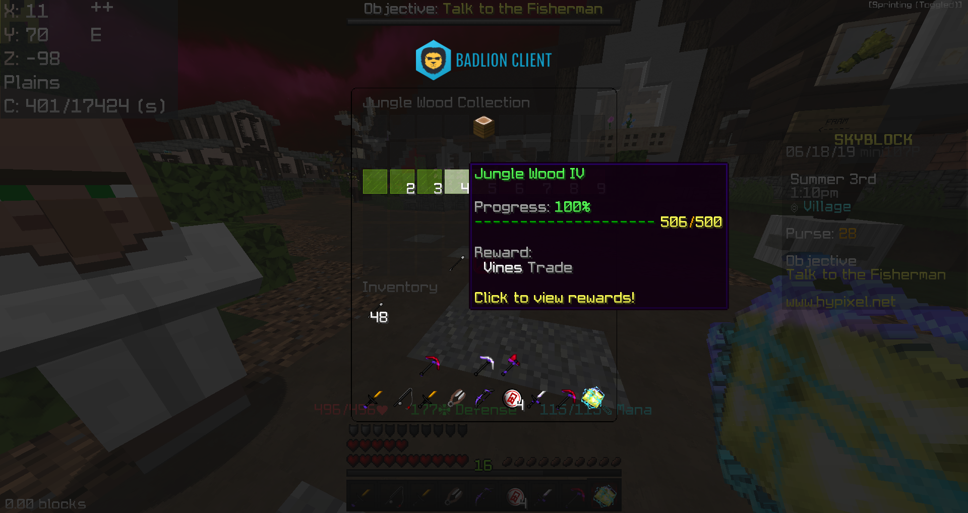 SkyBlockアイテム情報6：ツタ : Hypixel SkyBlockの歩き方