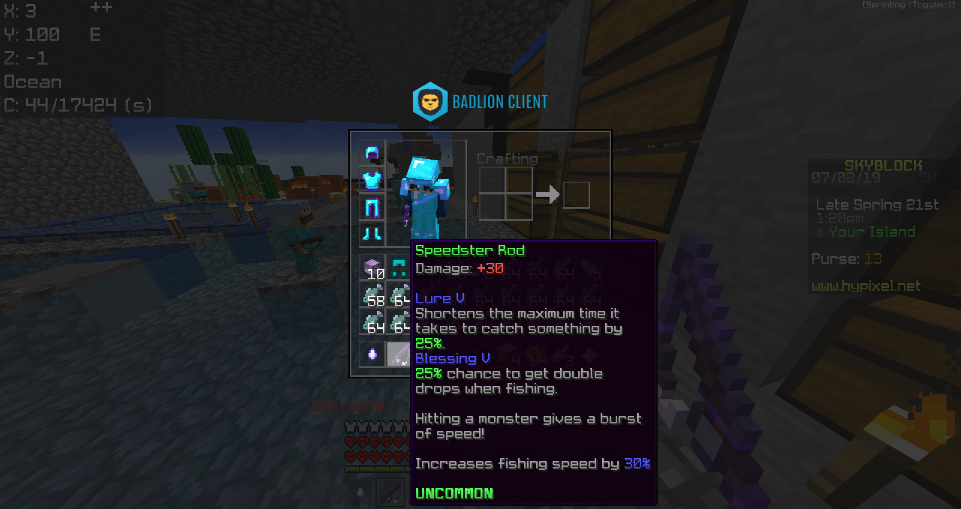 SkyBlock装備情報28：新エンチャント！Blessing : Hypixel SkyBlockの歩き方