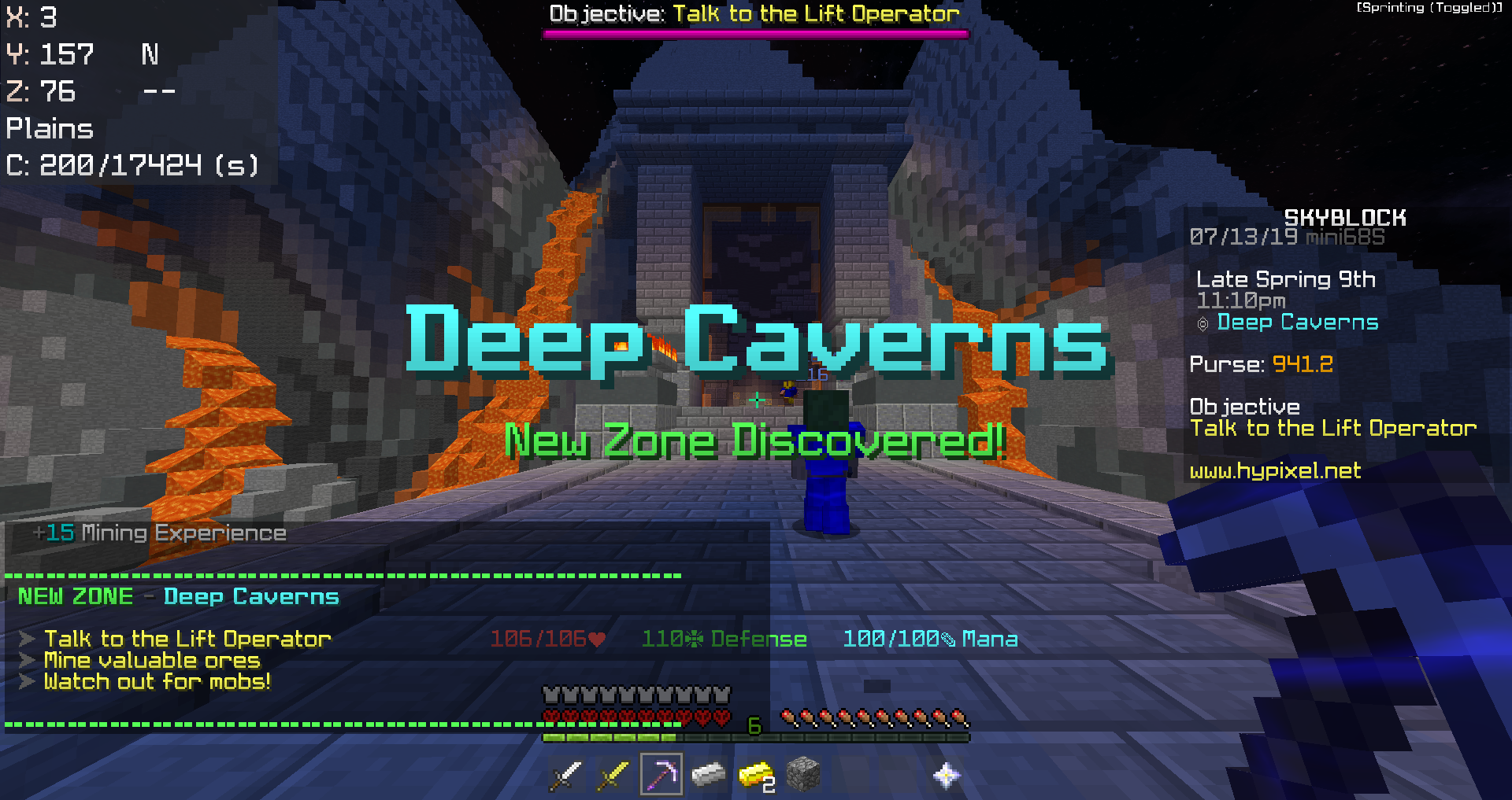 SkyBlock攻略28：序盤の鉱山を攻略せよ！[前編] : Hypixel SkyBlockの歩き方