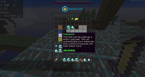 SkyBlockアイテム情報18：今更聞けない！Compactorの作り方 : Hypixel SkyBlockの歩き方