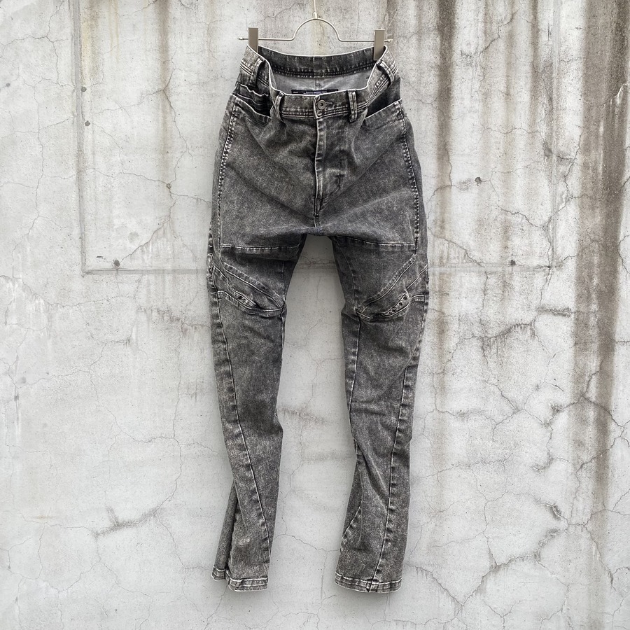 _JULIUS 857PAM3 DENIM RIDERS PANTS -ACID GRAY- : GORDINI _JULIUS 857PAM3 DENIM RIDERS PANTS -ACID GRAY- : GORDINI