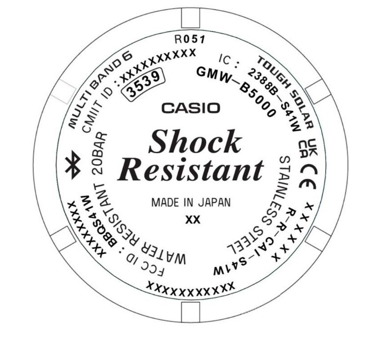 名機「GMW-B5000」がマイナーチェンジ！新ムーブメント「3539」搭載間近。最新アプリ「CASIO WATCHS」に対応か ...