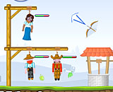 Gibbets 3 ロープを射抜いて村人を助けるパズルゲーム : 銃とバッジは置いていけ