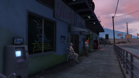 【GTA5】デカイ！ピンクの恐竜がいるレストラン「Rex’s Diner」 : グランド・セフト・オート5写真大好きブログ！GTA5攻略情報ほか