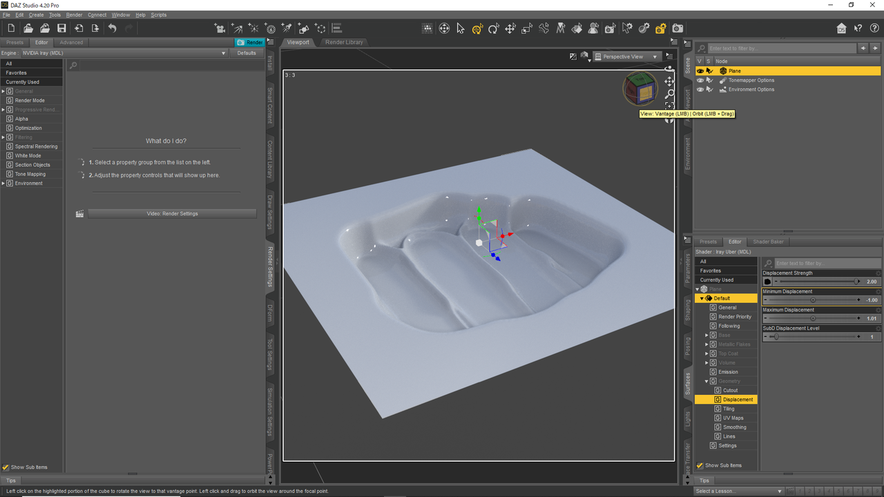 Displacement mapによるメッシュ変形 : Dozuuu!! 3D