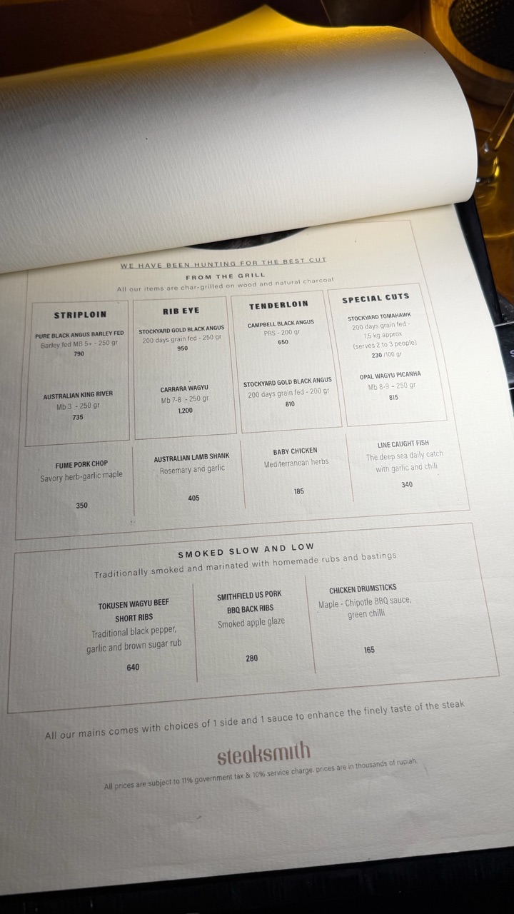Steaksmith Restaurant（バリ）〜絶品お肉で最後の晩餐！マリオットヌサドゥアテラスのステーキハウス〜 : らんらんらんちと ...