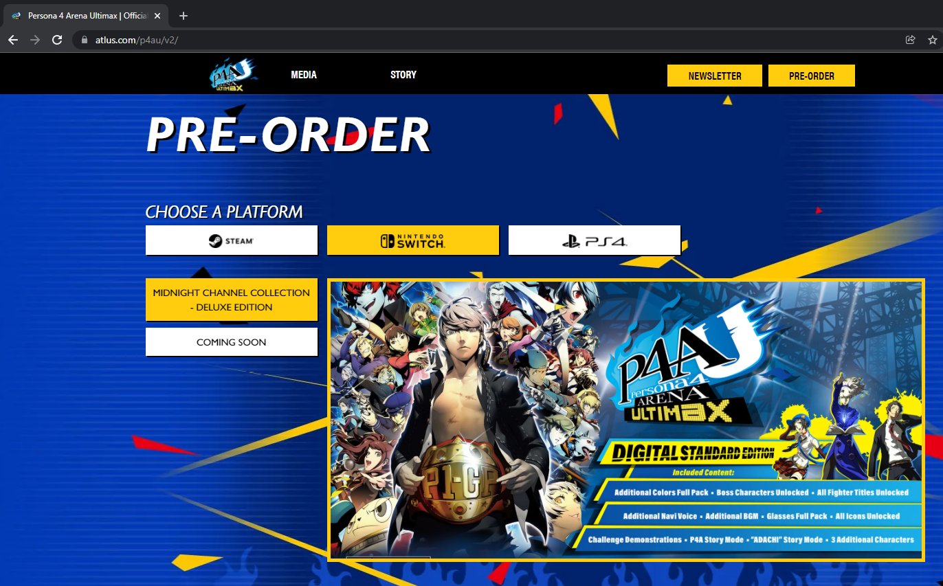 【噂】PS4/スイッチ版『P4G』発売か！？『P4U2』の公式サイトからソフト2本セットの情報が見つかる : はちま起稿