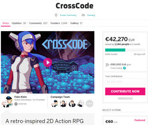 ゼルダの伝説ライクなSF2DアクションRPG『クロスコード』がクラウドファンディングサイトに登場！資金が集まればWiiU版の開発も : はちま起稿