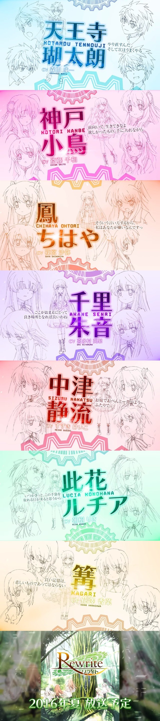 Key原作のTVアニメ『Rewrite（リライト）』2016年夏放送開始！メインキャスト、キービジュアル、PV公開！ : はちま起稿
