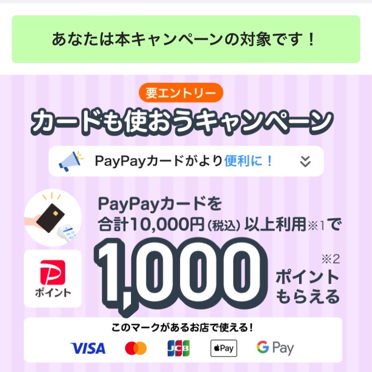 PayPayカード‪☆カードも使おうキャンペーンがあると聞いたので : はとまめ丹希の超！節約ニッキ