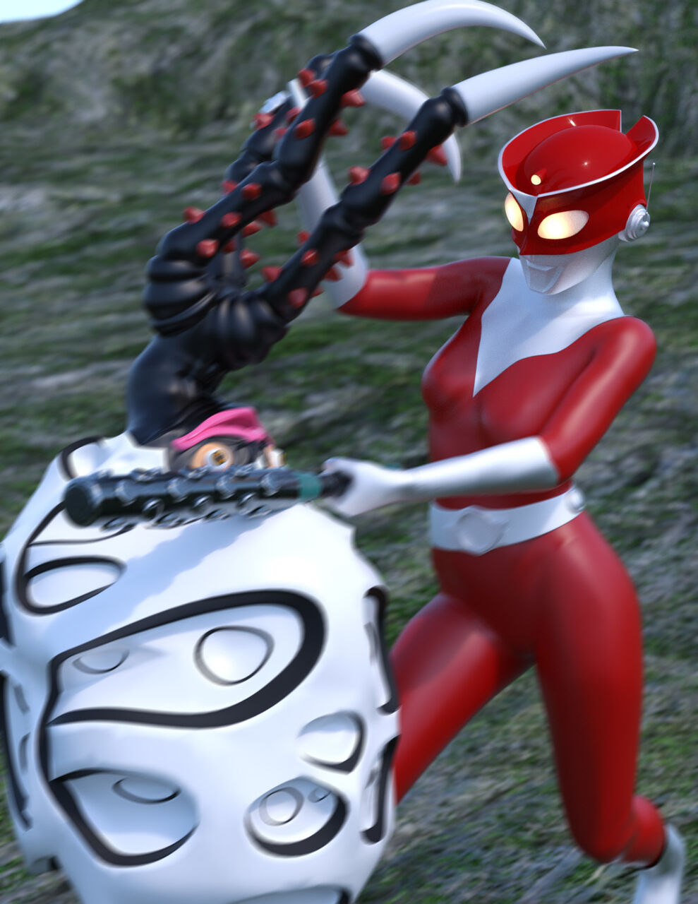 レッドレディ VS チブル星人 : heroineplanet