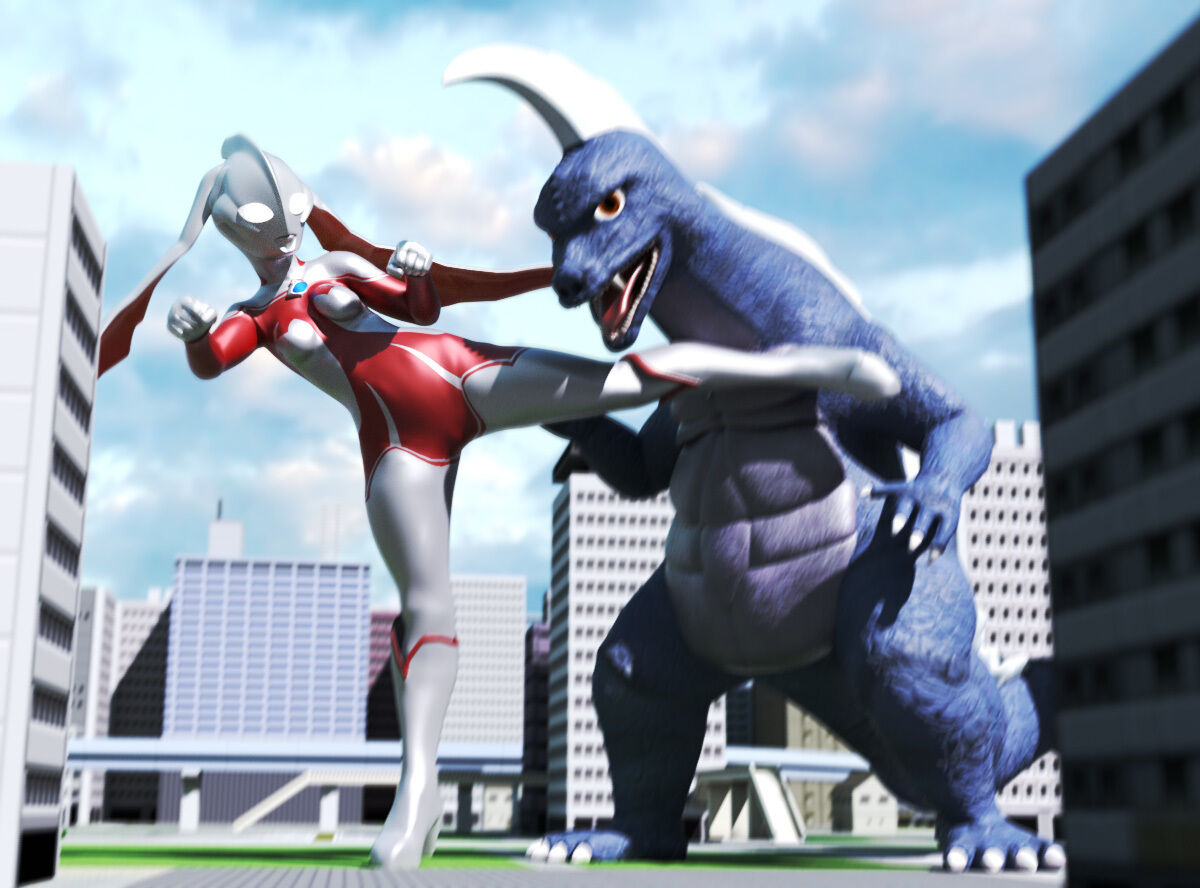 市街地でのベル VS アーストロン : heroineplanet