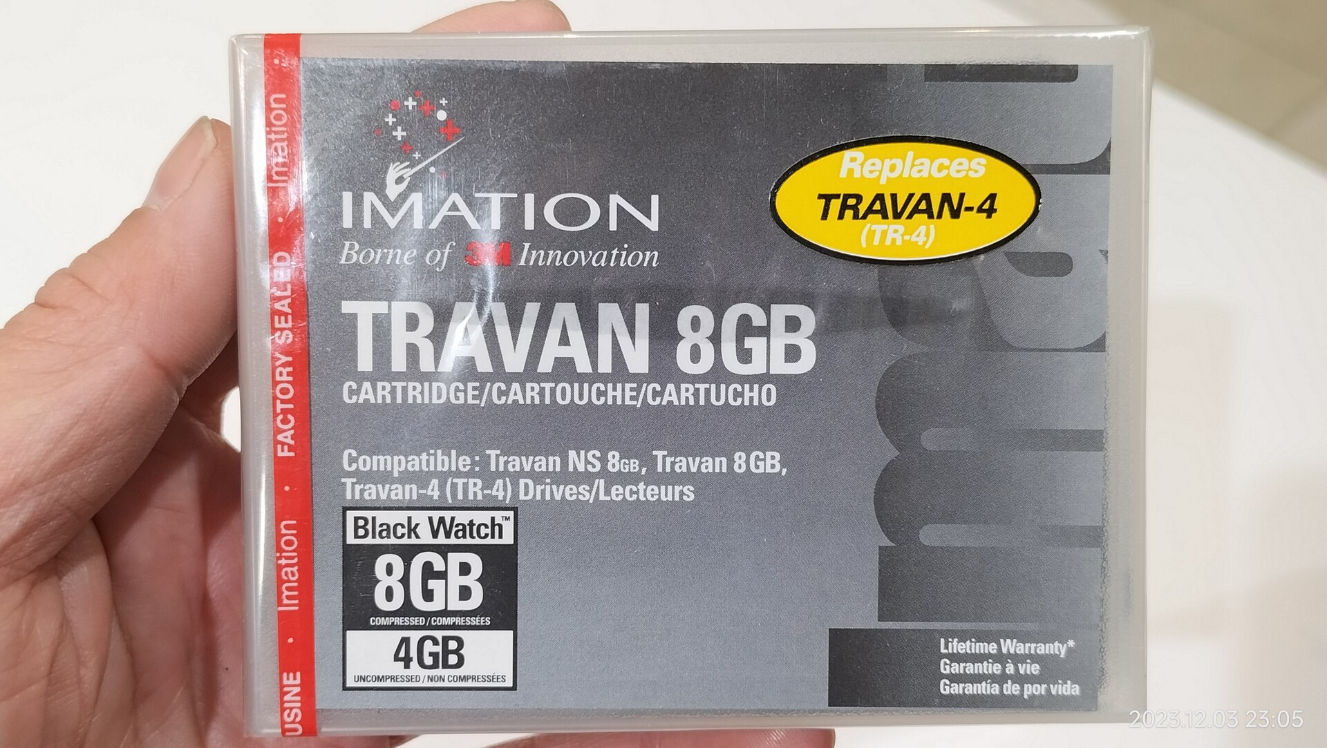 1997/平成9/IMATION/TRAVAN/4GB/8GB/TRAVAN-4/データ記録用8ミリ磁気テープ/ : Extinct ...