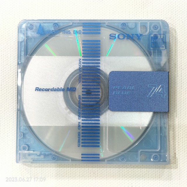 1997/平成9/SONY/MiniDisc/PEARL BLUE/MD/74min/ : Extinct Media Museum | 絶滅 ...