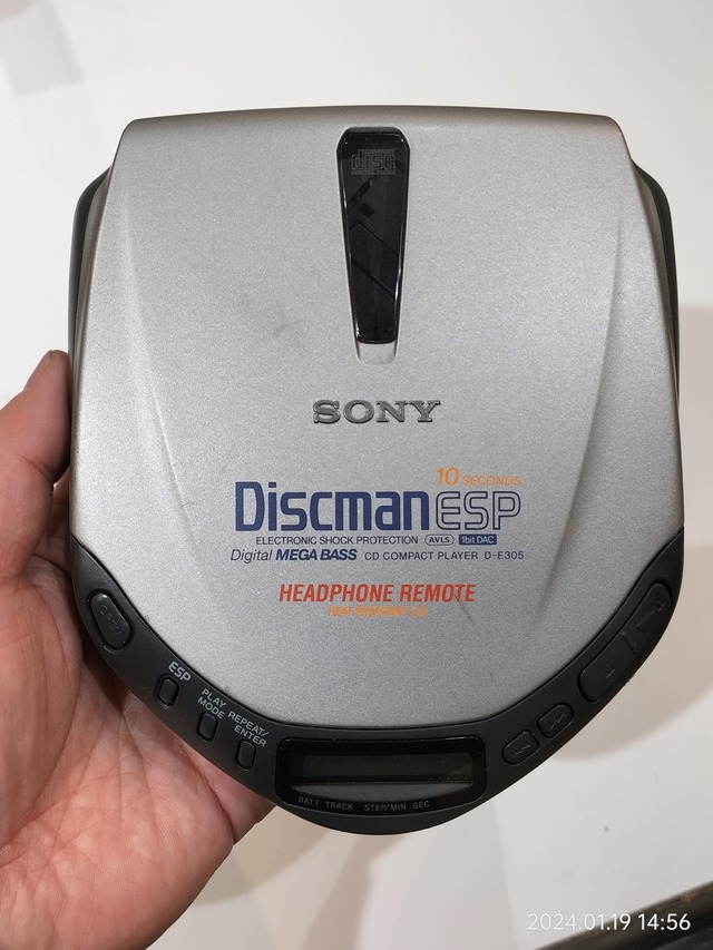 1997/平成9/D-E305/Discman ESP/ディスクマンESP/AVLS/1bit DAC/MEGA BASS/音飛び10秒 ...