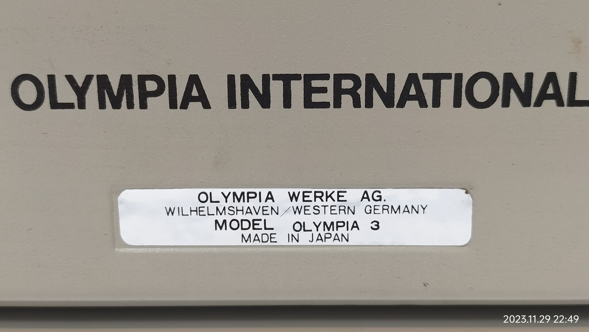 1970?/昭和45/OLYMPIA/olympia 350/MODEL OLYMPIA 3/ : Extinct Media Museum ...