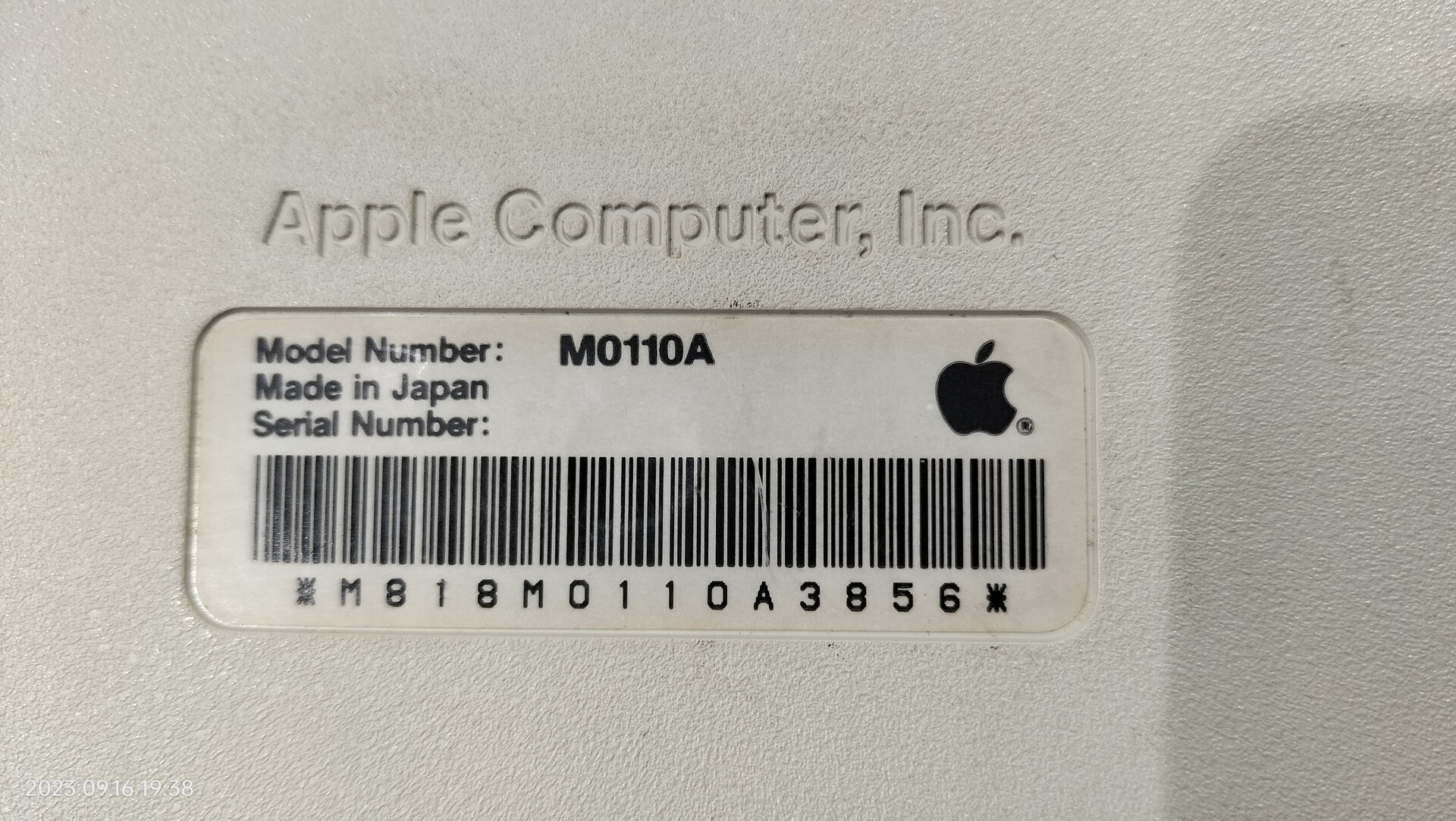 1986/昭和61/Apple/M0110A/Macintosh Plus付属キーボード/ALPS軸/日本製/ : Extinct Media ...