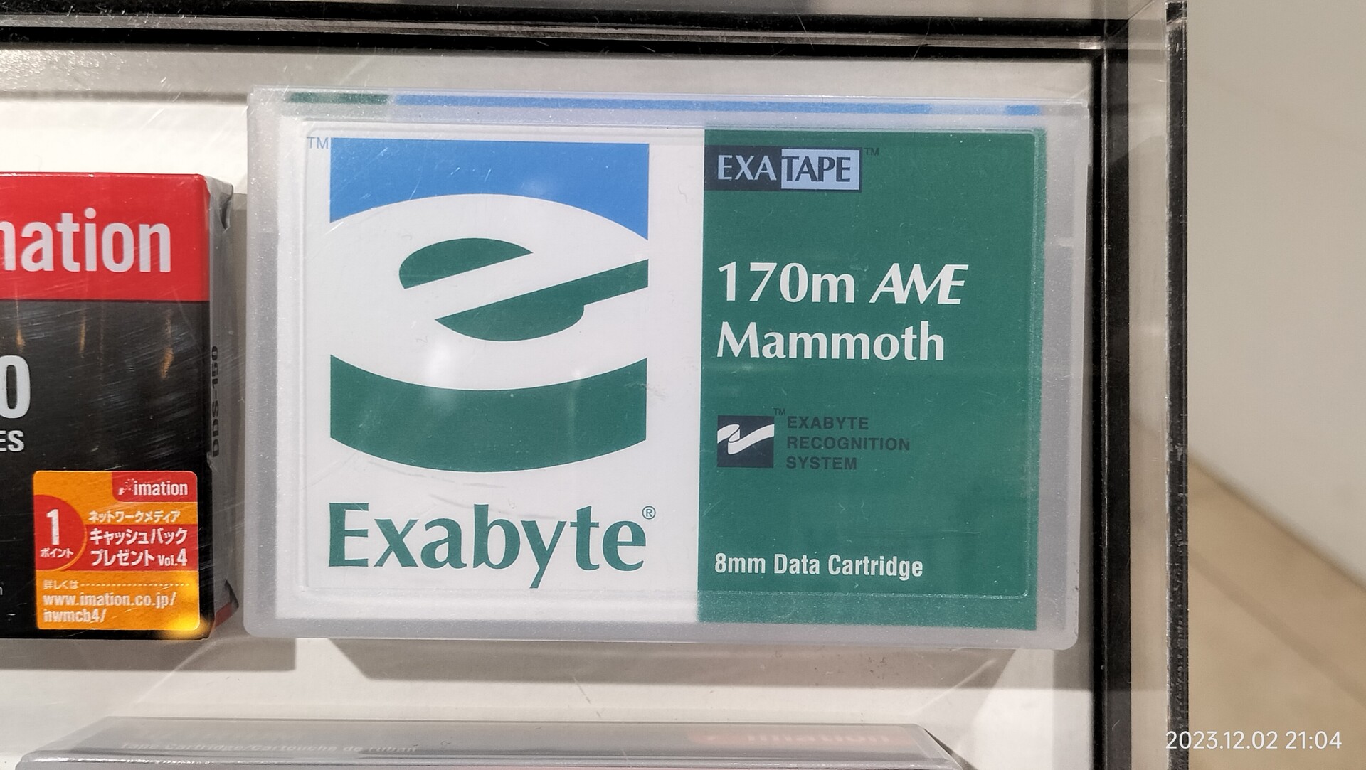 1987/昭和62/Exabyte/EXATAPE/170m AME Mammoth/8mm Data Cartrige/Data8 ...