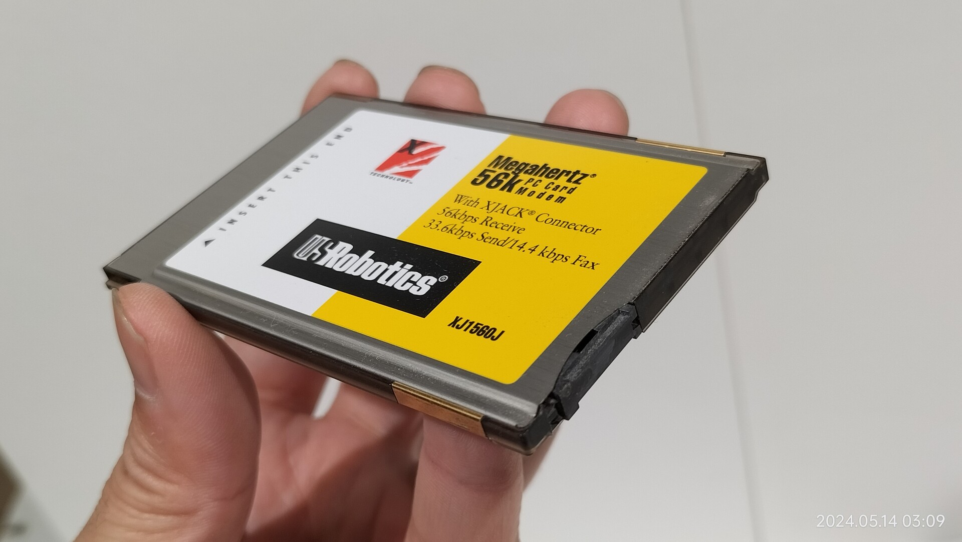 推定1997/平成9/USRobotics/56k PC x Jack Modem Card XJ1560 OP-710-4016 ...
