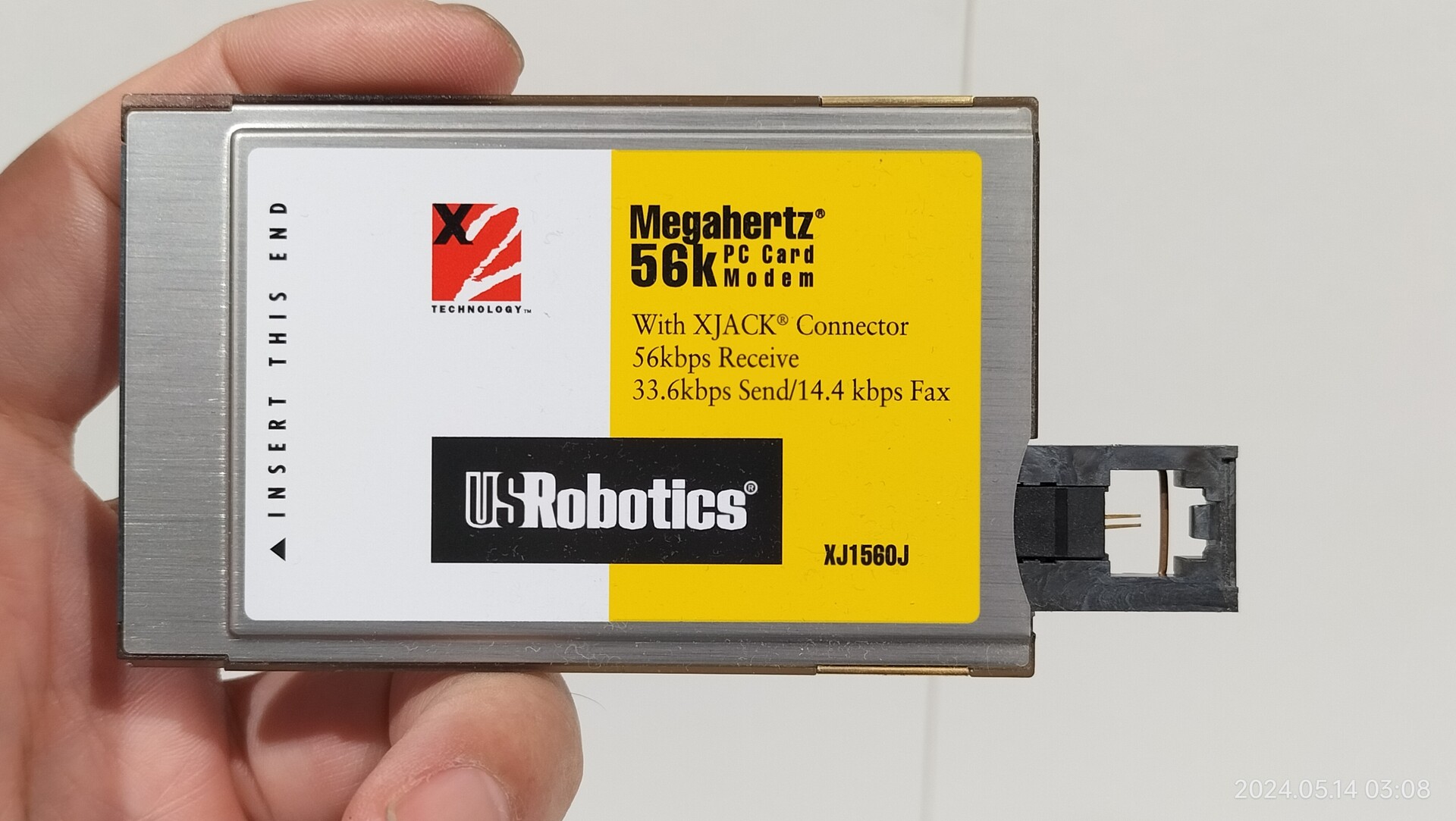 推定1997/平成9/USRobotics/56k PC x Jack Modem Card XJ1560 OP-710-4016 ...