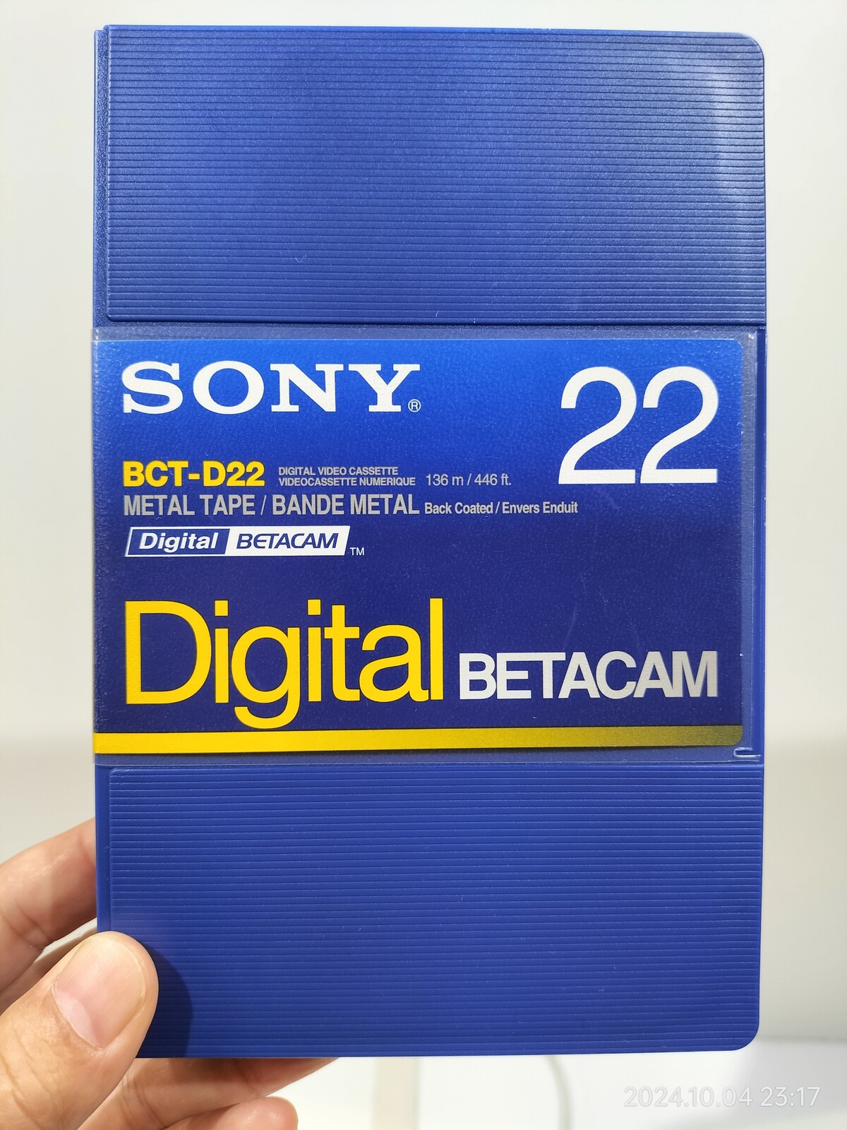 1993/平成5/SONY/BCT-D22/Digital BETACAM/ソニー/デジタルベータカム/スモール/22分テープ/放送局用 ...