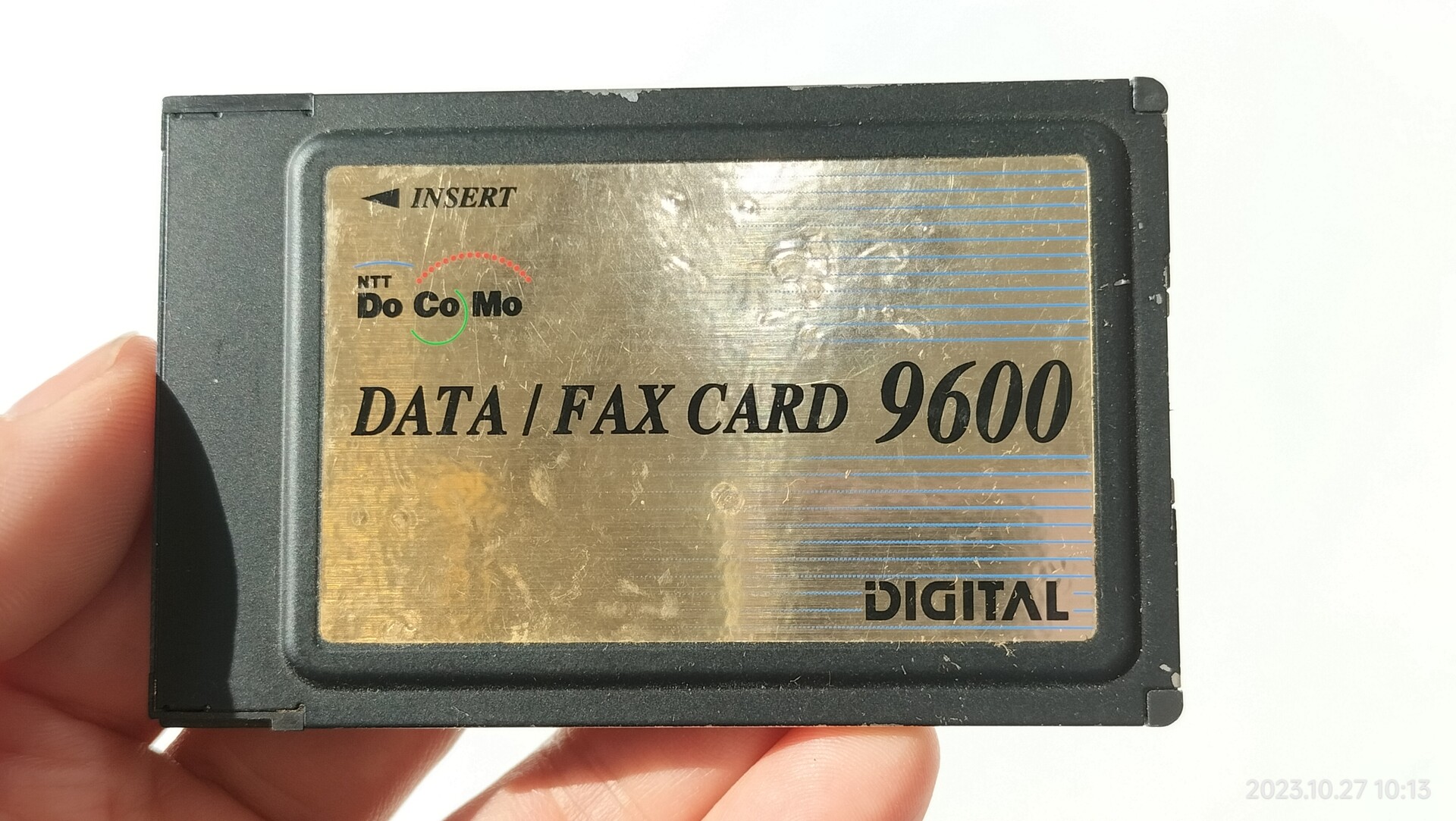 1996?年代調査中/松下電工/DoCoMo/MAH1DFC/DATA/FAX CARD 9600/PCカード型通信カード/ガラケーにつないで ...